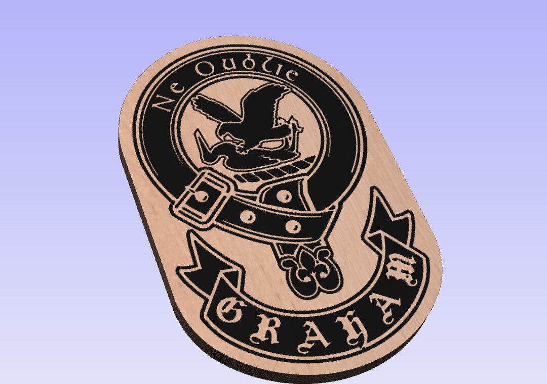 Graham Scottish Family Crest Shadow, Heraldry, Coat of Arms, Wooden ...