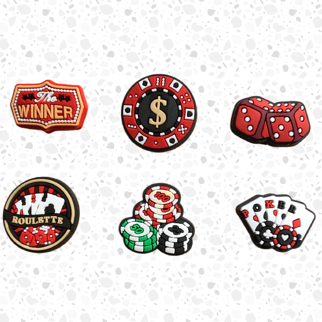 Poker Game Crocs Charms Cards Casino Jibbitz for Clogs Casino-themed ...