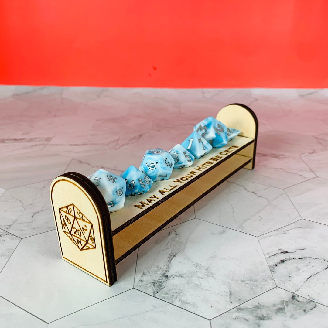 May All Your Hits Be Crits Dice Stand, Dnd, Pathfinder, Dice Holder ...