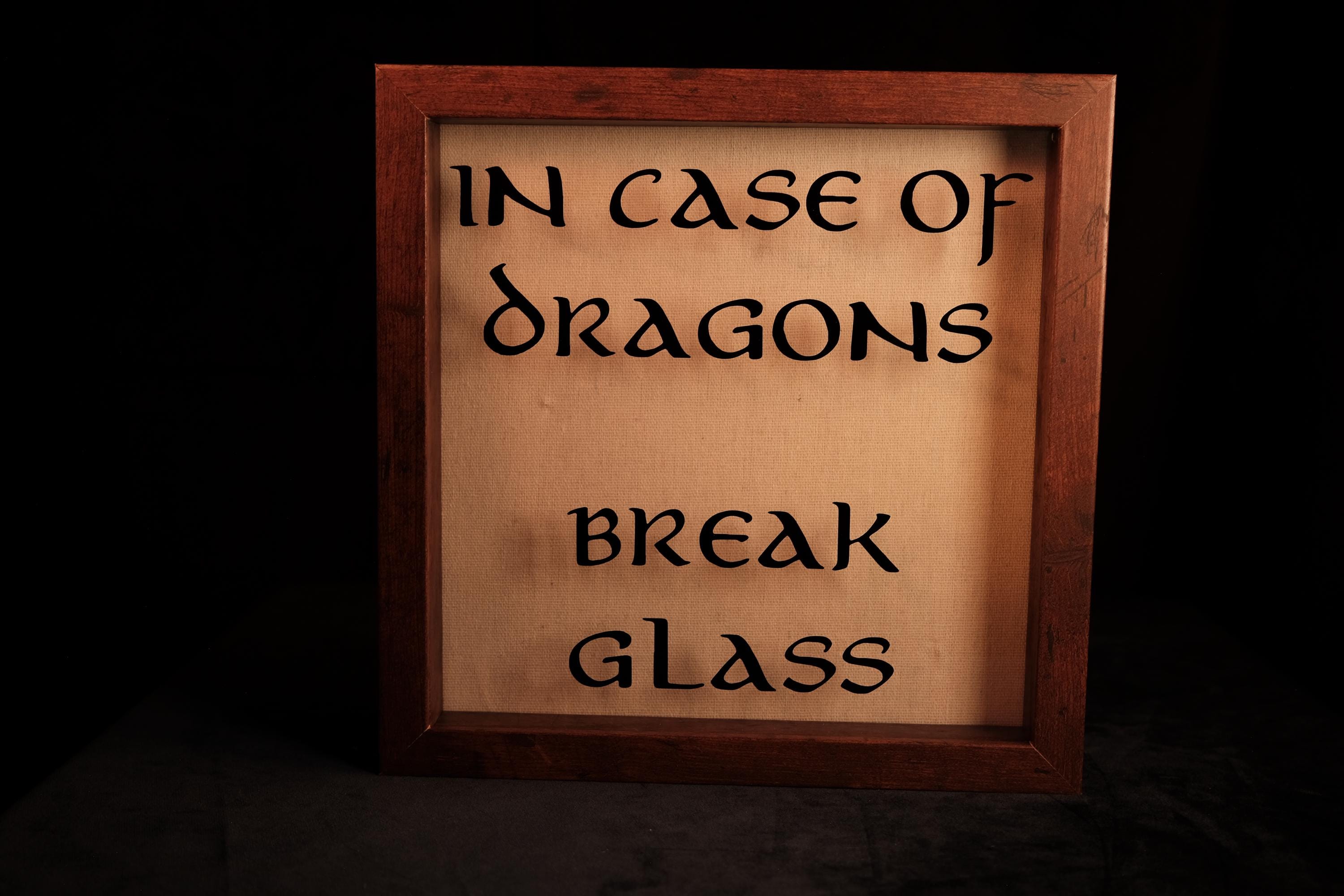 In Case of Dragons Break Glass Shadow Box With Dice, Gift for Nerds ...