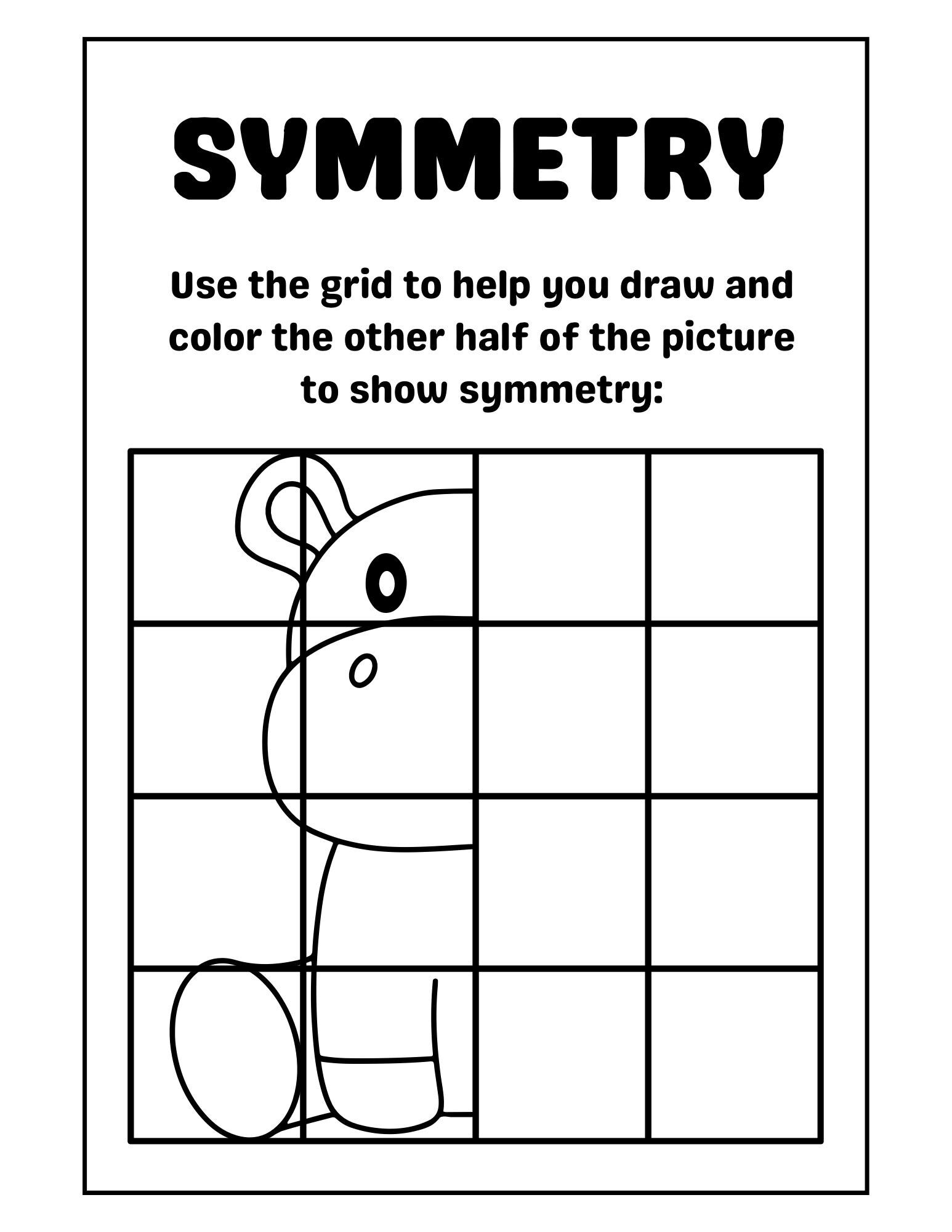 50 Symmetry Drawing Art Worksheet / Reflections Art - Etsy