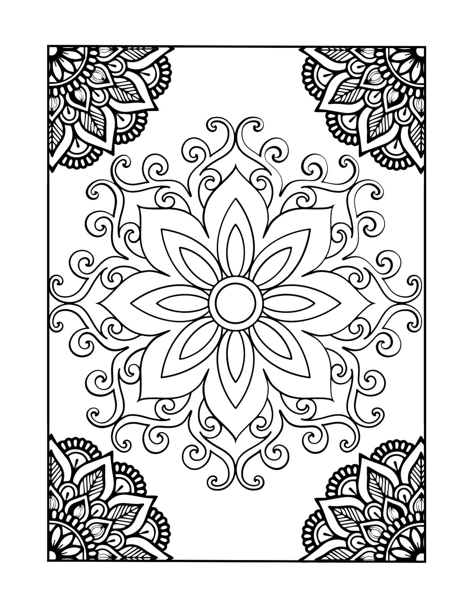 Mandala Coloring Pages to Practice Meditation for Teenagers. - Etsy
