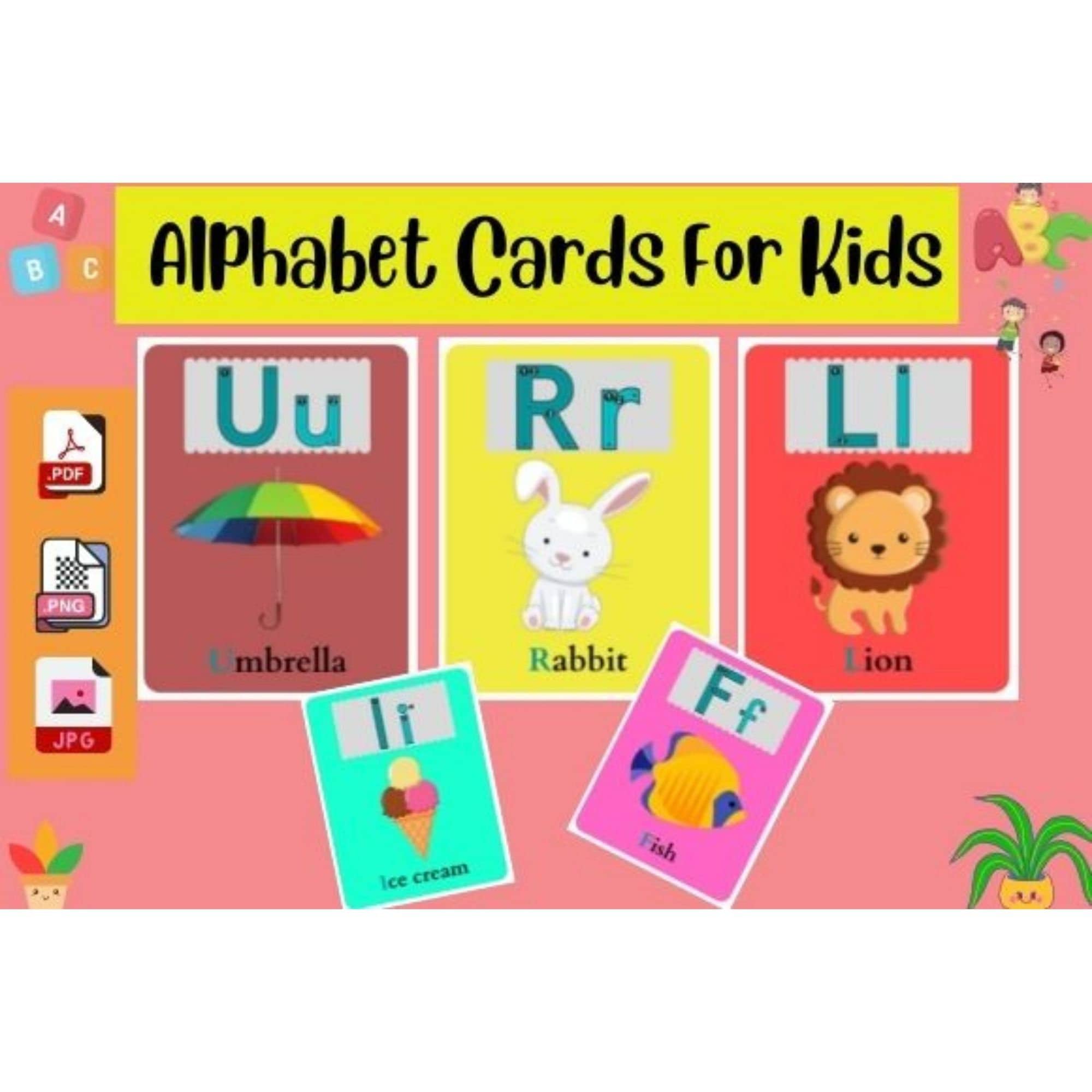 Alphabet Cards for Kids - Etsy
