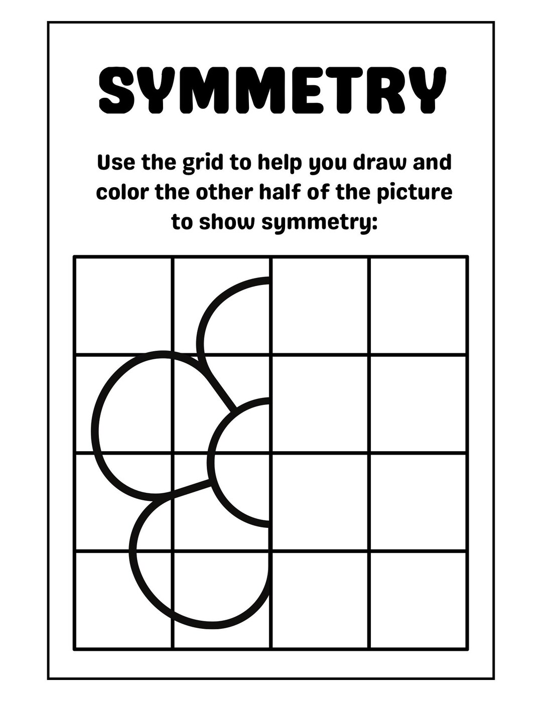 50 Symmetry Drawing Art Worksheet / Reflections Art - Etsy