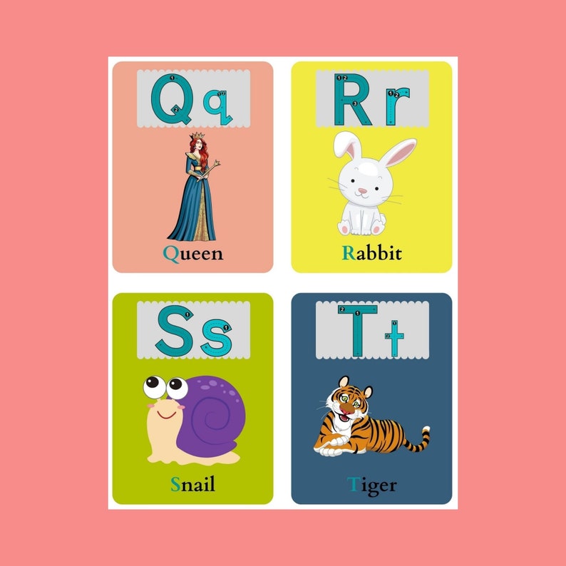 Alphabet Cards for Kids - Etsy