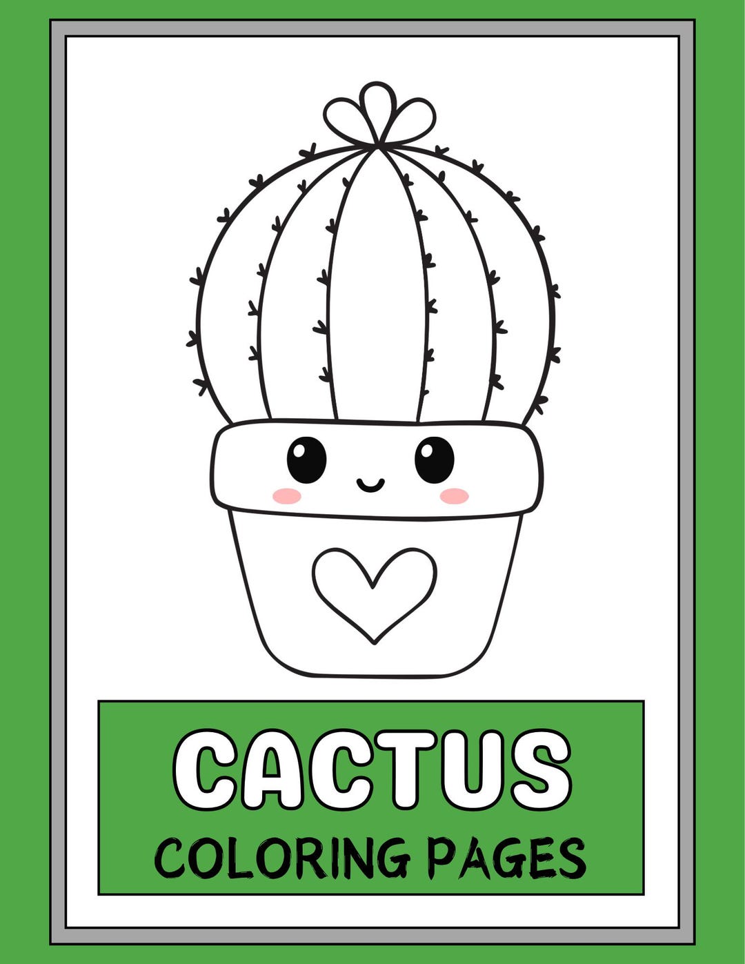 Cute Cactus Affirmation Coloring Book (digital Download) - Etsy