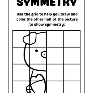 50 Symmetry Drawing Art Worksheet / Reflections Art - Etsy