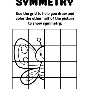 50 Symmetry Drawing Art Worksheet / Reflections Art - Etsy