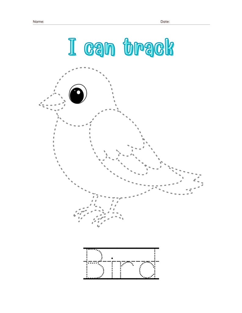 Animals Tracing Coloring Pages for Kids. (30 Pages) - Etsy