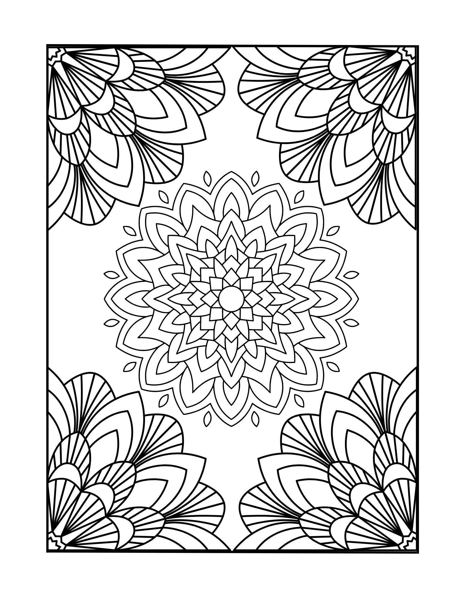 Mandala Coloring Pages to Practice Meditation for Teenagers. - Etsy