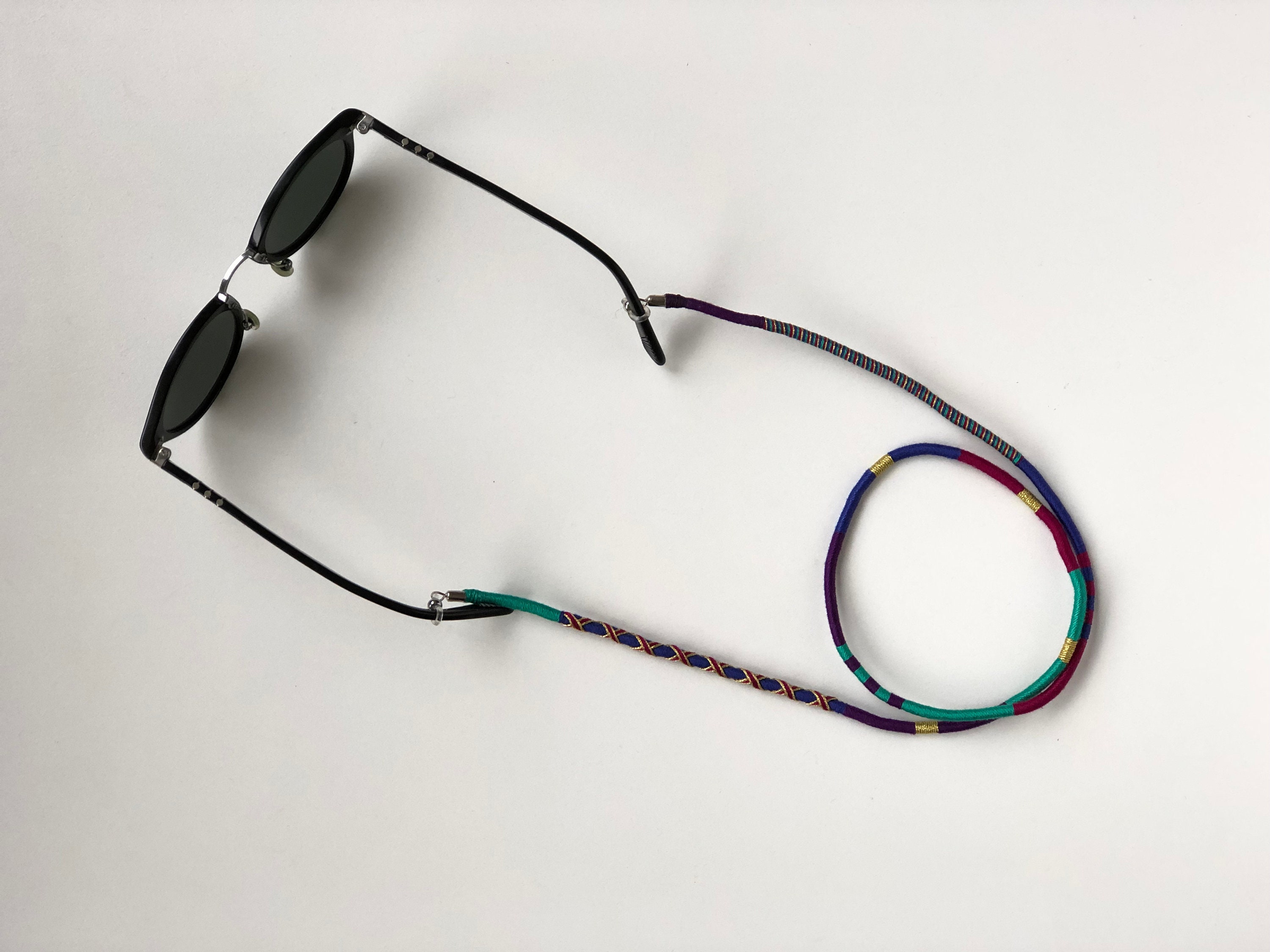 Handmade Sunglass Strap, Multicolor Sunglass Holder, Sunglass Cord ...