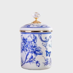 Blue Vintage Enamel Jar ,sugar Spice Cookie Jar - Etsy