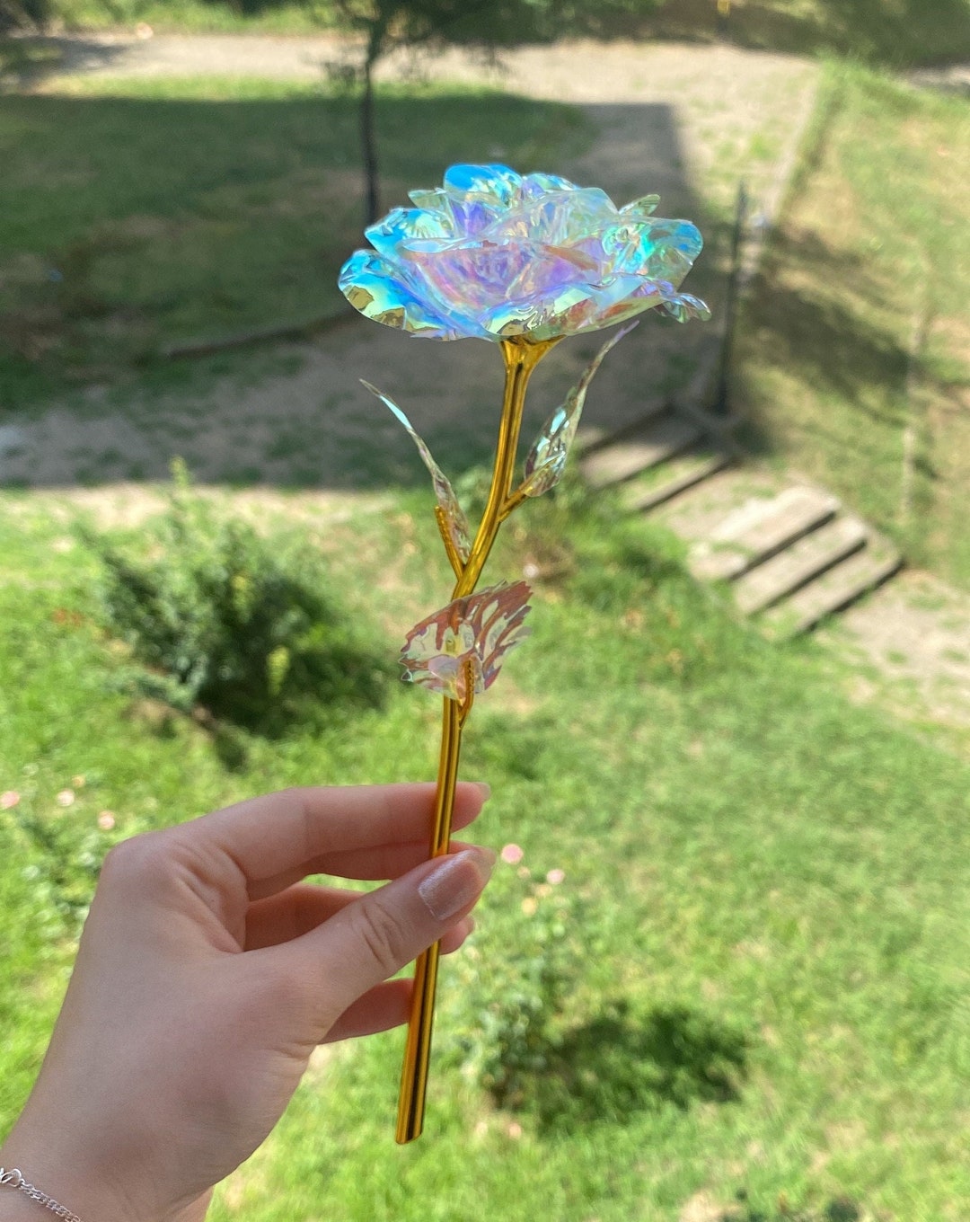Galaxy Rose: Iridescent Unfading Rose - Forever Flower Gift - Etsy