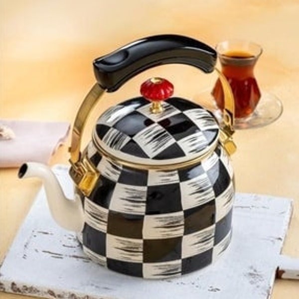 Enamel Teapot - Etsy