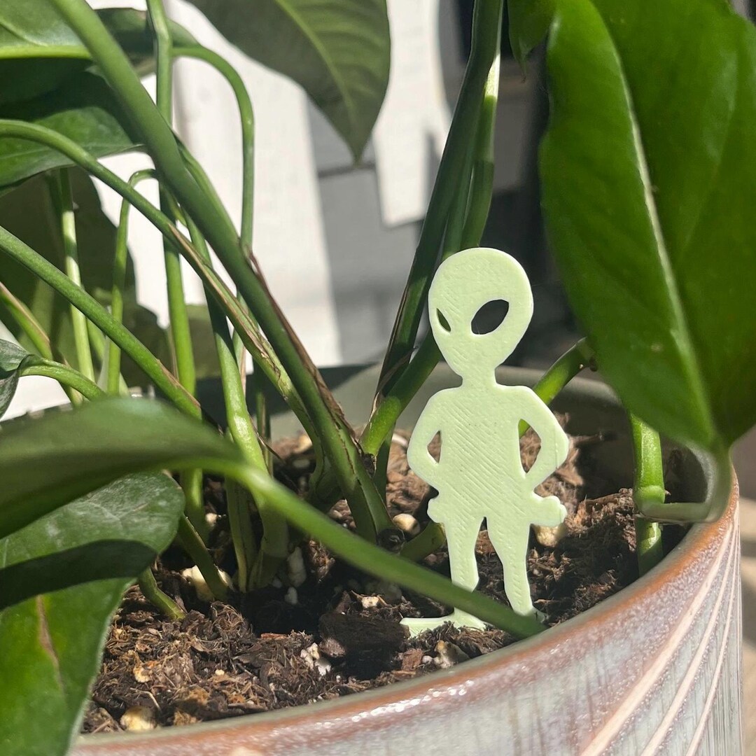 Alien Planter Pal | Alien Plant Stake | Cute & Unique Gift for Foliage ...