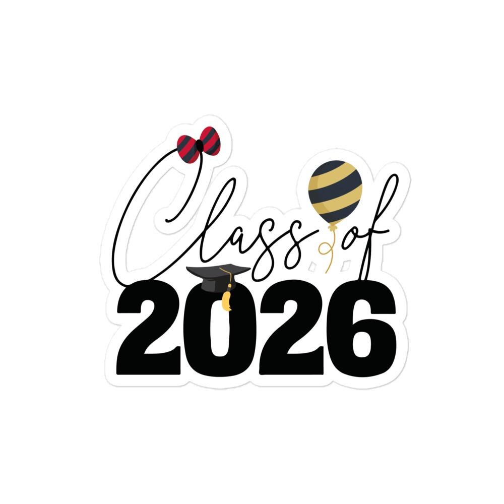 Class of 2026 Sticker, Senior Sticker 2026, Fun Senior Gear, High ...
