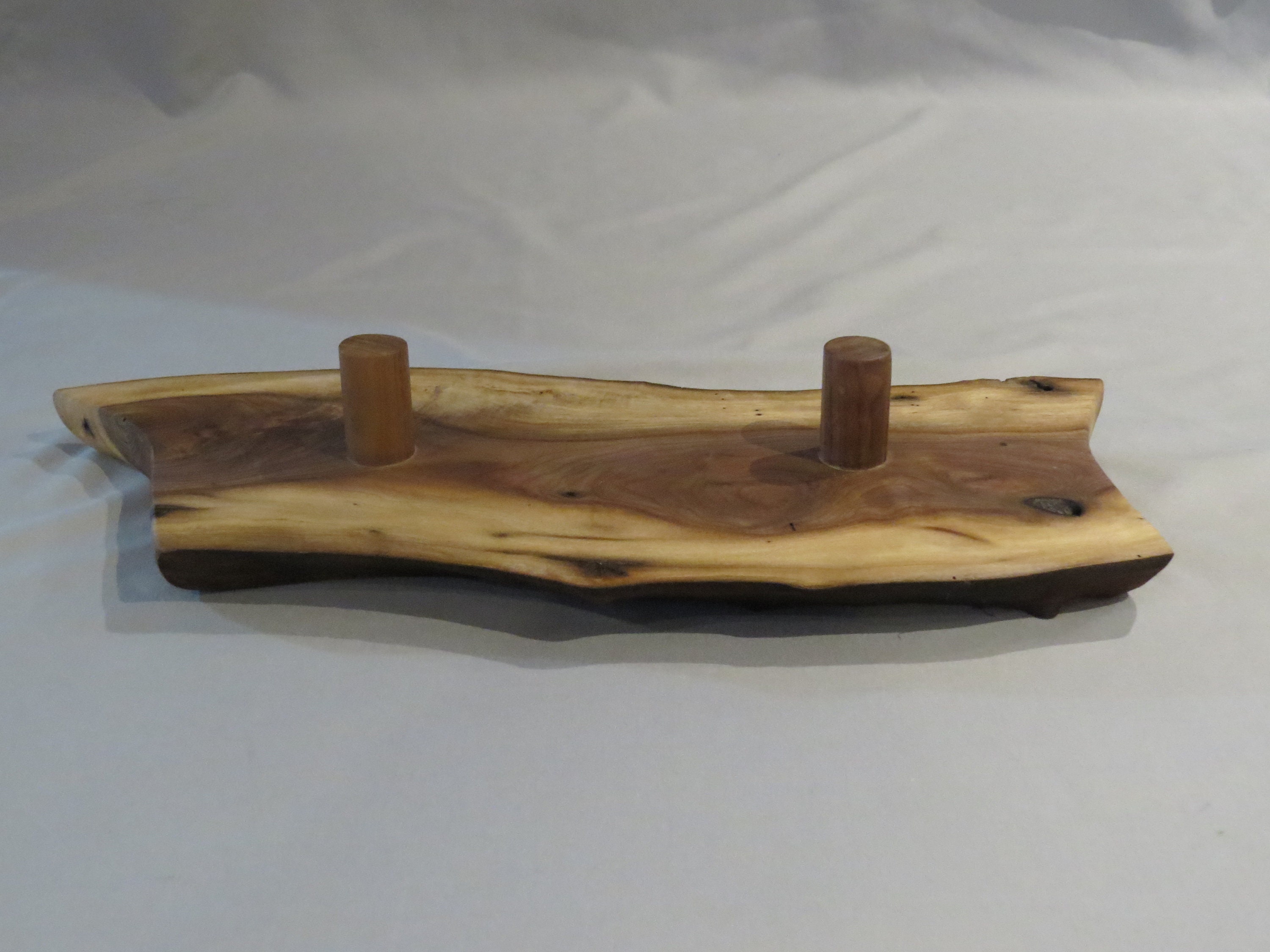 Coat Rack, Black Walnut 2 Peg Coat Rack, Live Edge Coat Rack, Wall ...