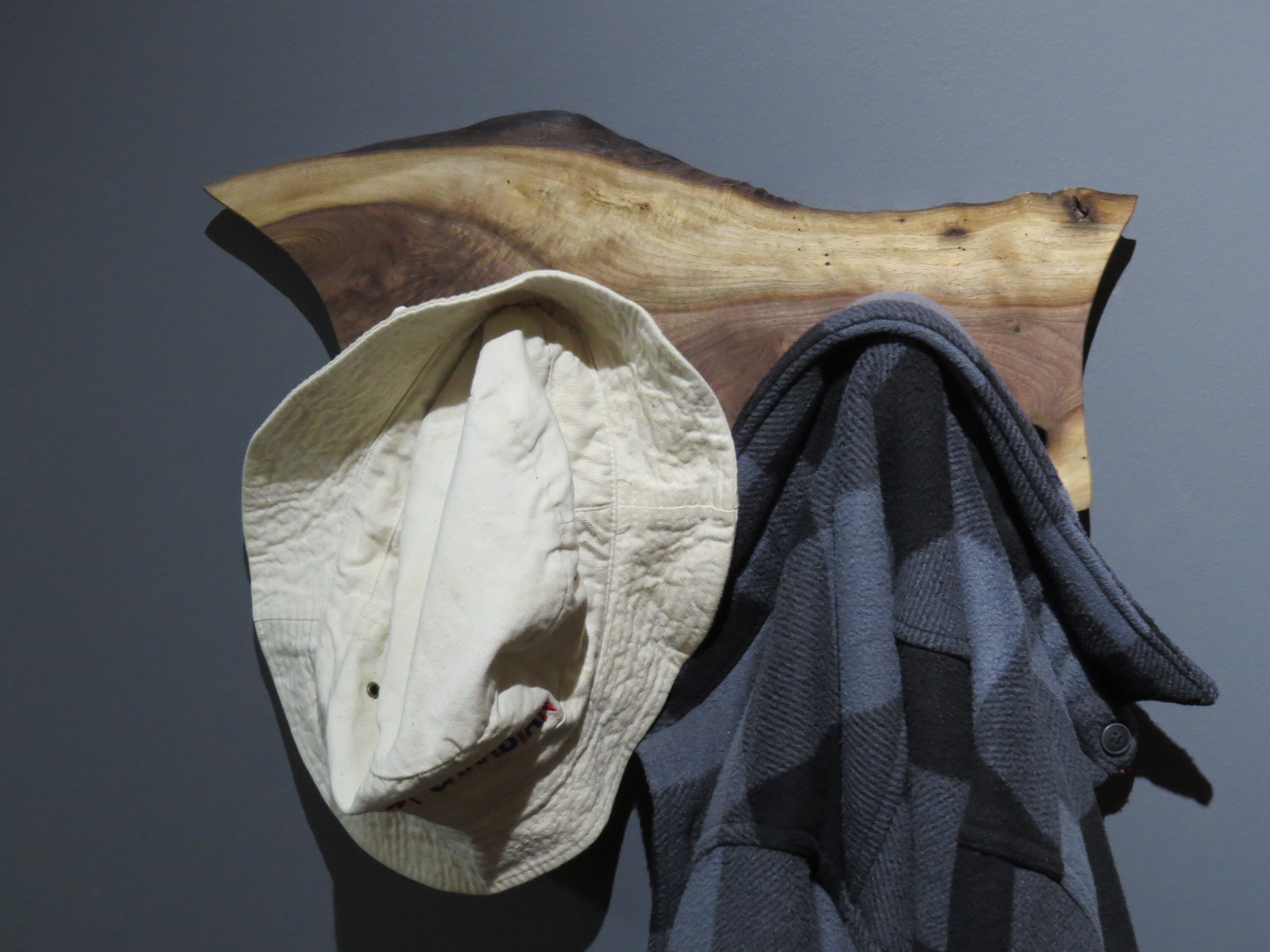 Coat Rack, Black Walnut 2 Peg Coat Rack, Live Edge Coat Rack, Wall ...