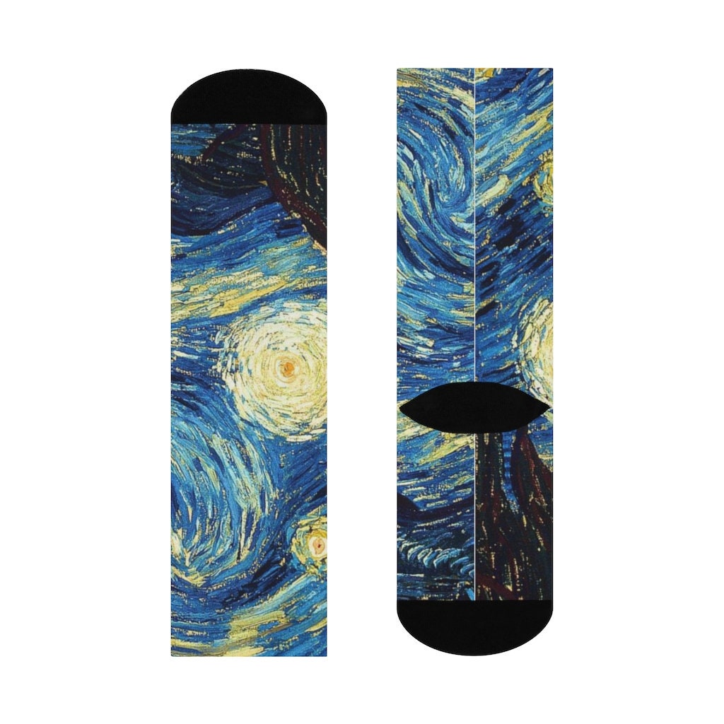Van Gogh Socks, Starry Night by Van Gogh Socks, Museum Art Socks - Etsy