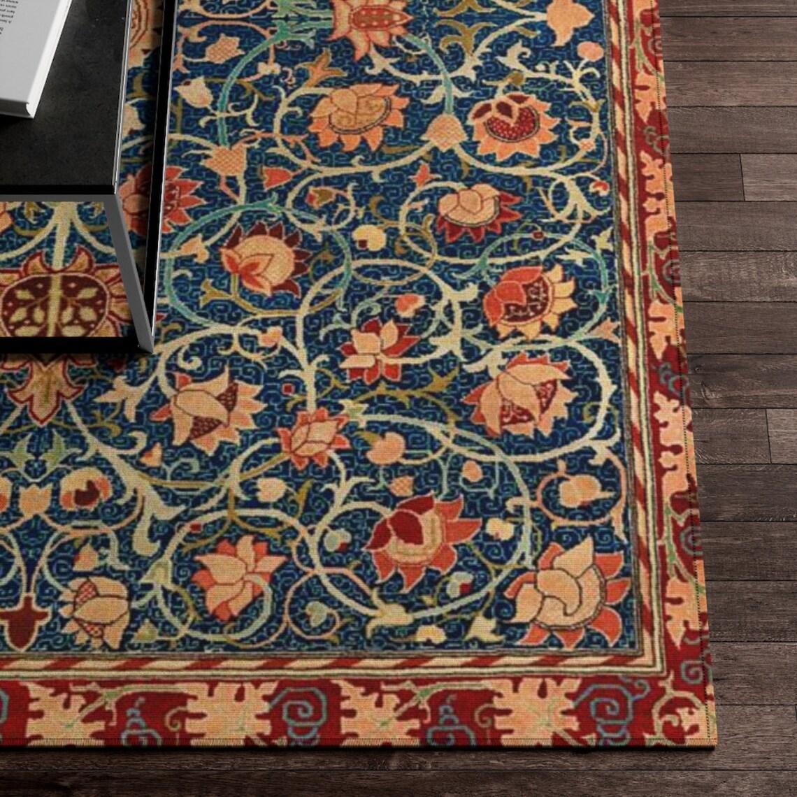 William Morris Rug Colorful Area Rug Flower Kaws Rug Living - Etsy