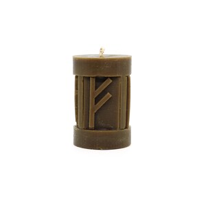 Fehu Rune Pillar Candle Northern Runes Scandinavian Art Statue Unique ...