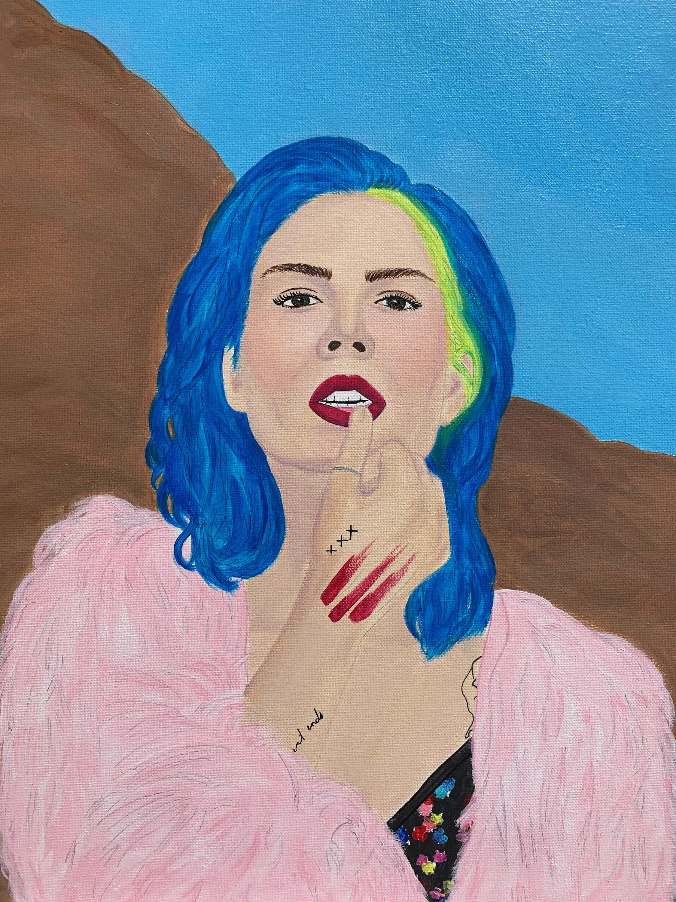 Halsey Original Painting - Badlands Fanart Artwork - Etsy