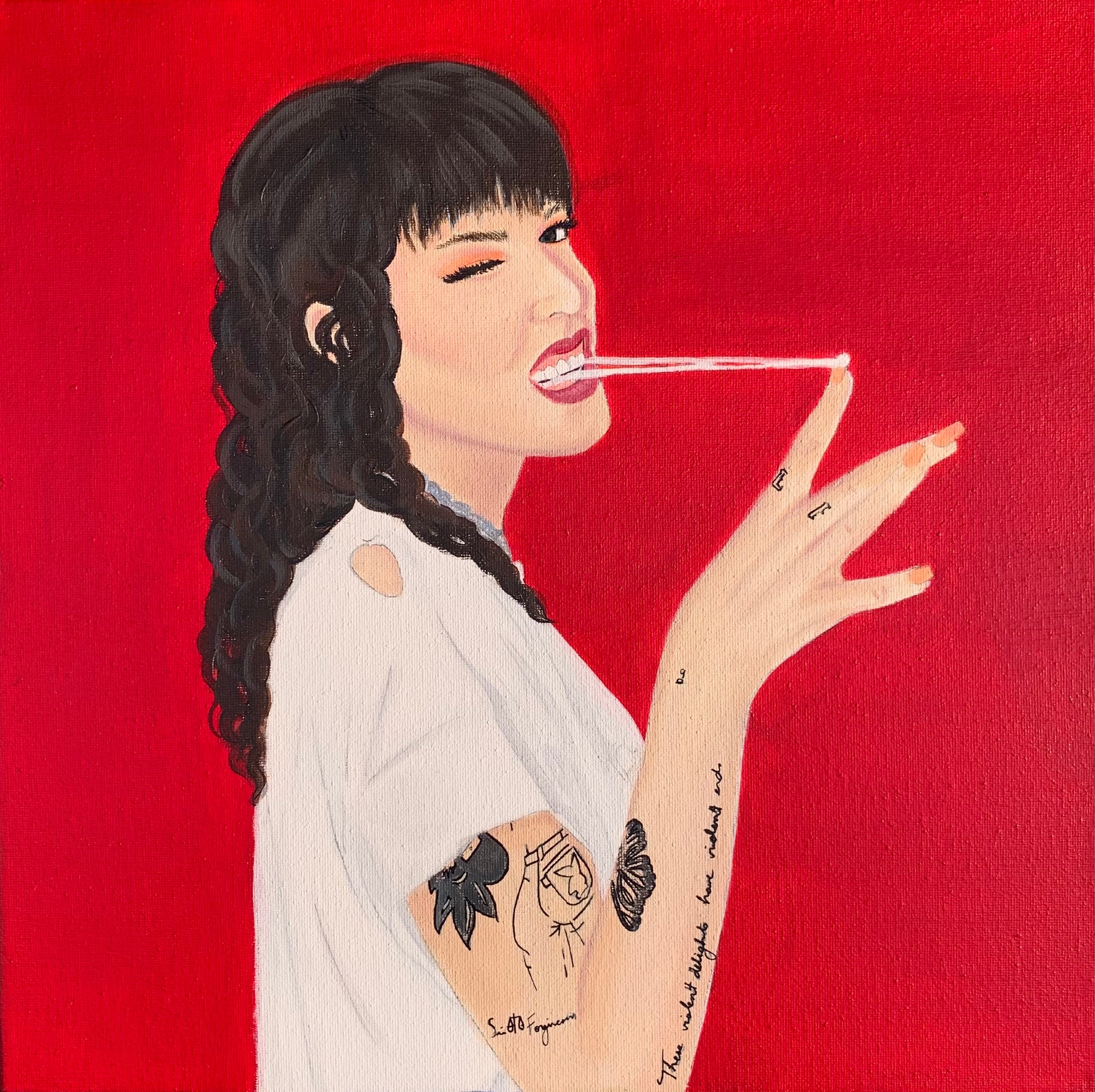 Halsey Original Painting Fanart Artwork Gift - Etsy