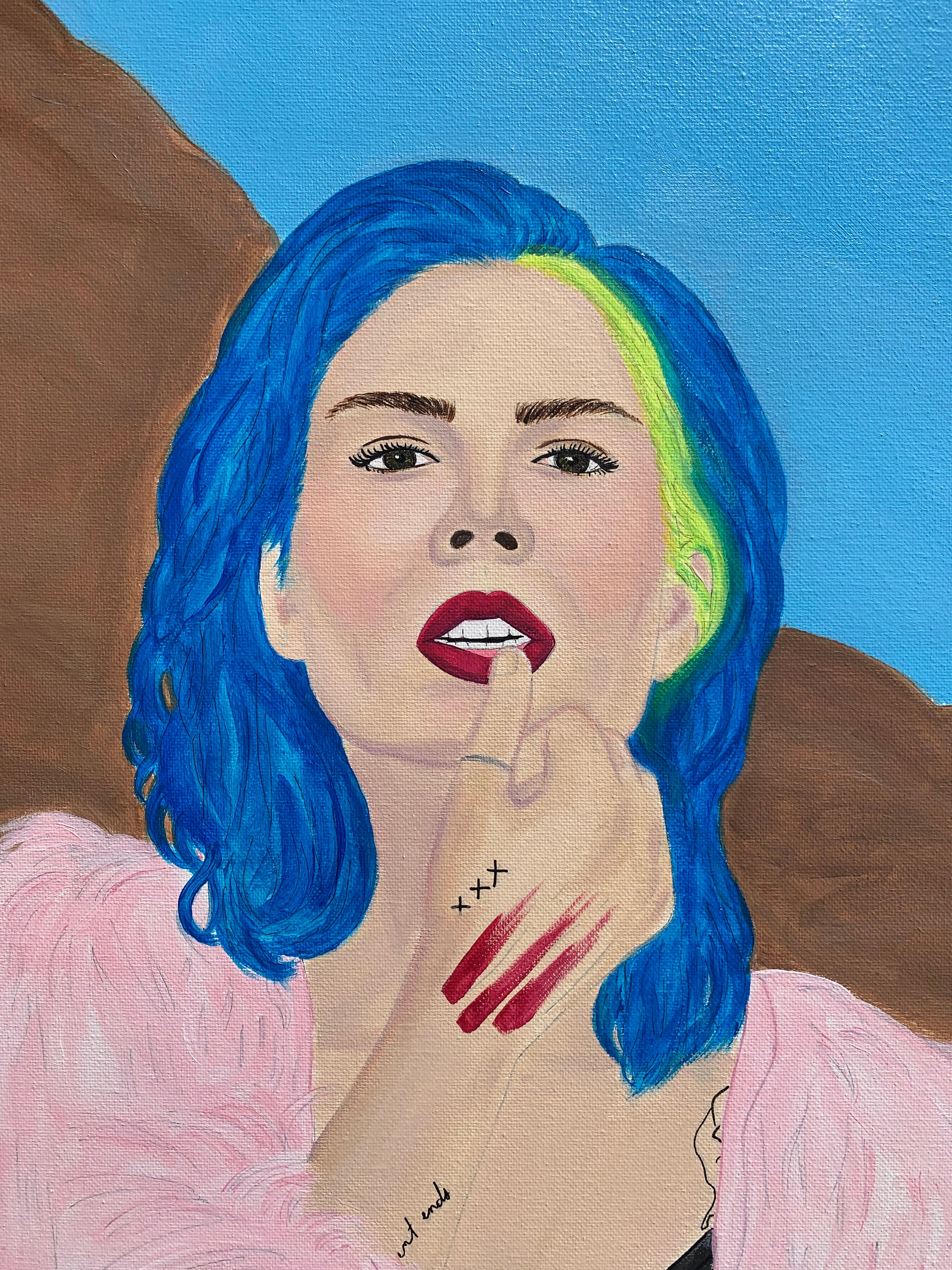 Halsey Original Painting - Badlands Fanart Artwork - Etsy