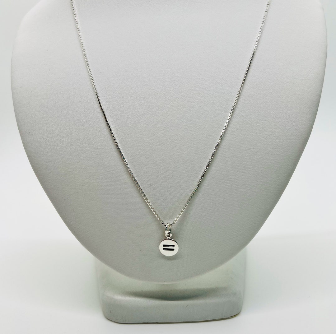 Equality Necklace, 925 Sterling Silver, Minimalist, LGBT Jewelry ...