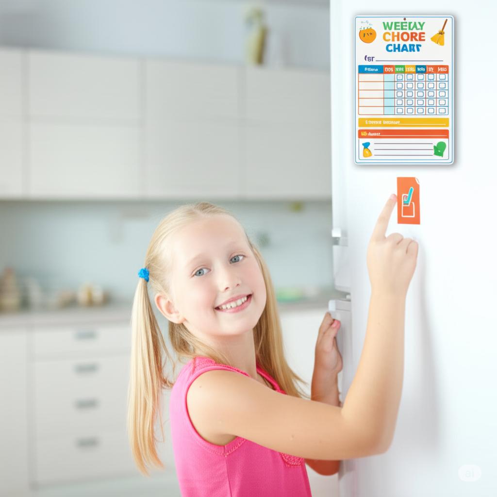 Editable Kids Chore Chart – Cute Weekly Task Tracker – Printable Reward ...