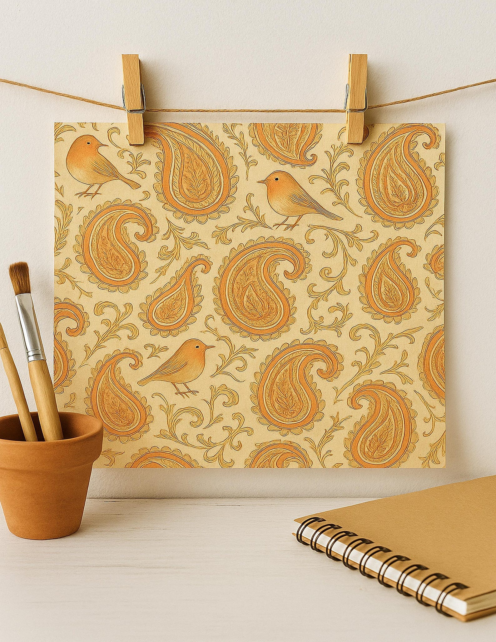 Paisley Seamless Scrapbook Paper, Paisley 12x12 Vintage Printable ...