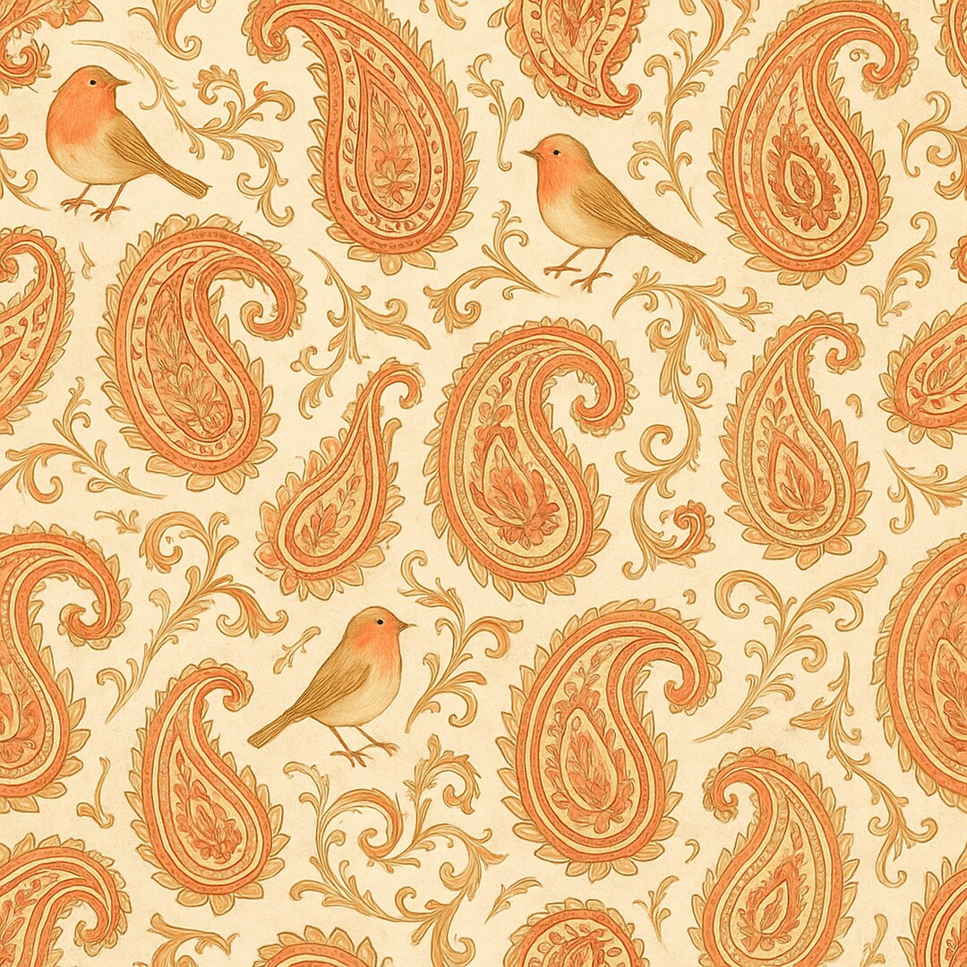 Paisley Seamless Scrapbook Paper, Paisley 12x12 Vintage Printable ...