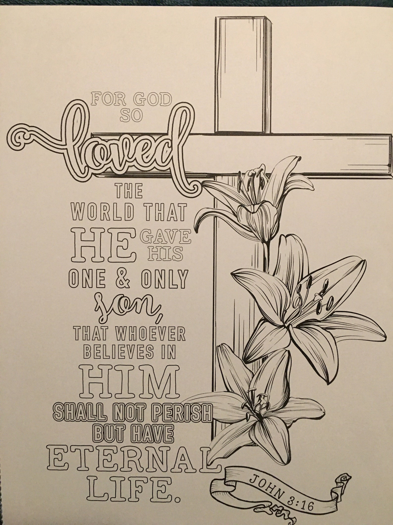 Christian Printable Coloring Pages Instant Download Big Print ...