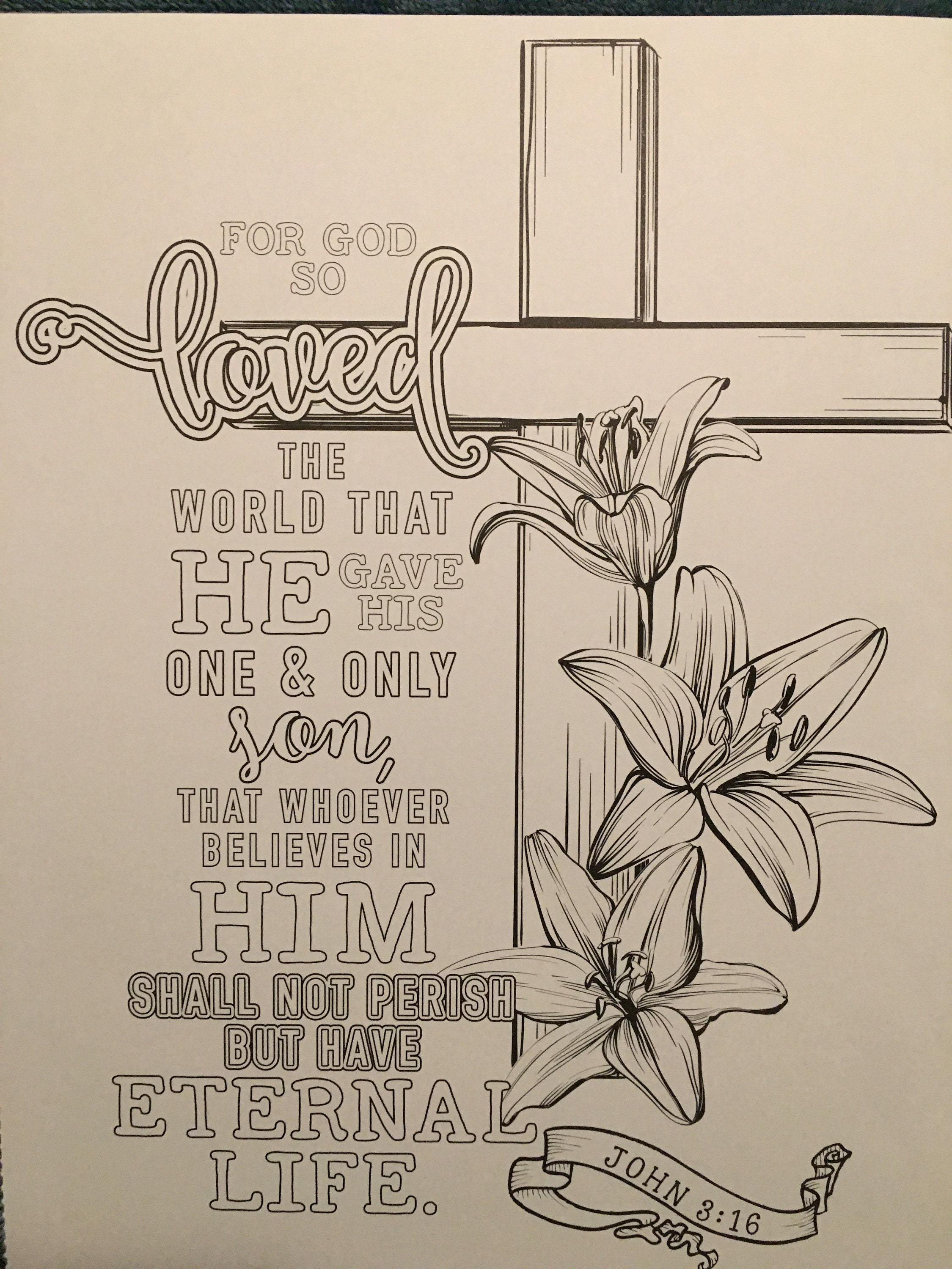Christian Printable Coloring Pages Instant Download Big Print ...