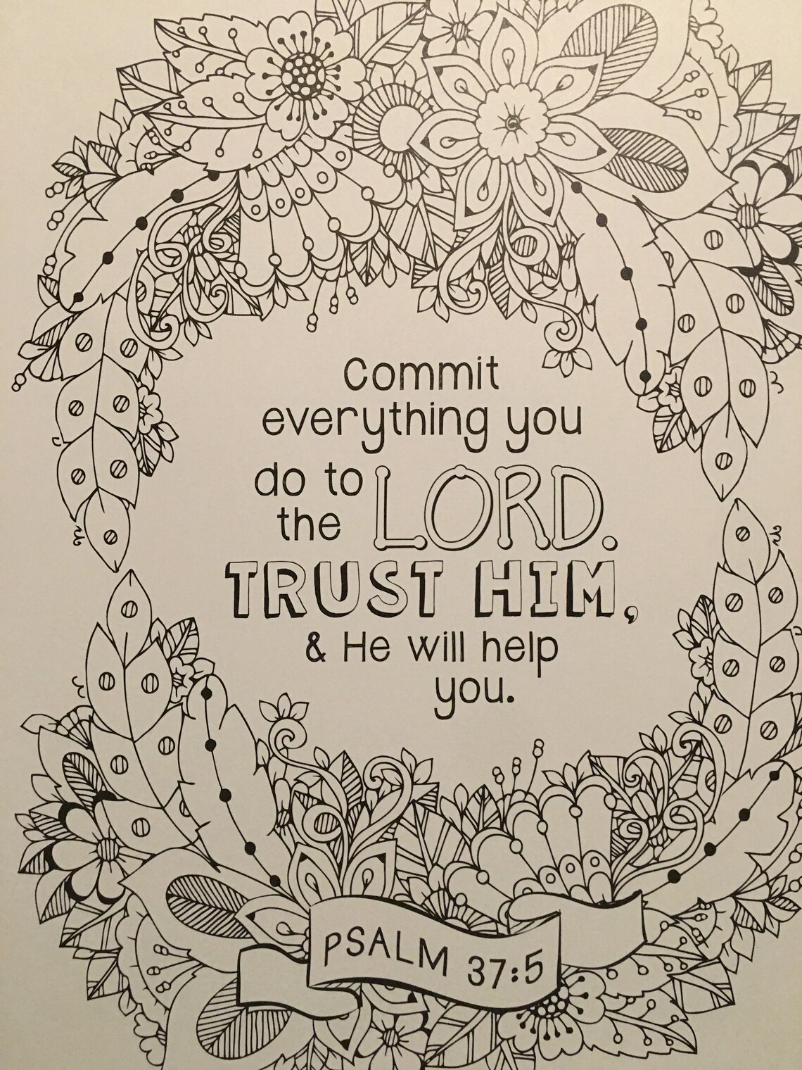 Christian Printable Coloring Pages Instant Download Big Print ...