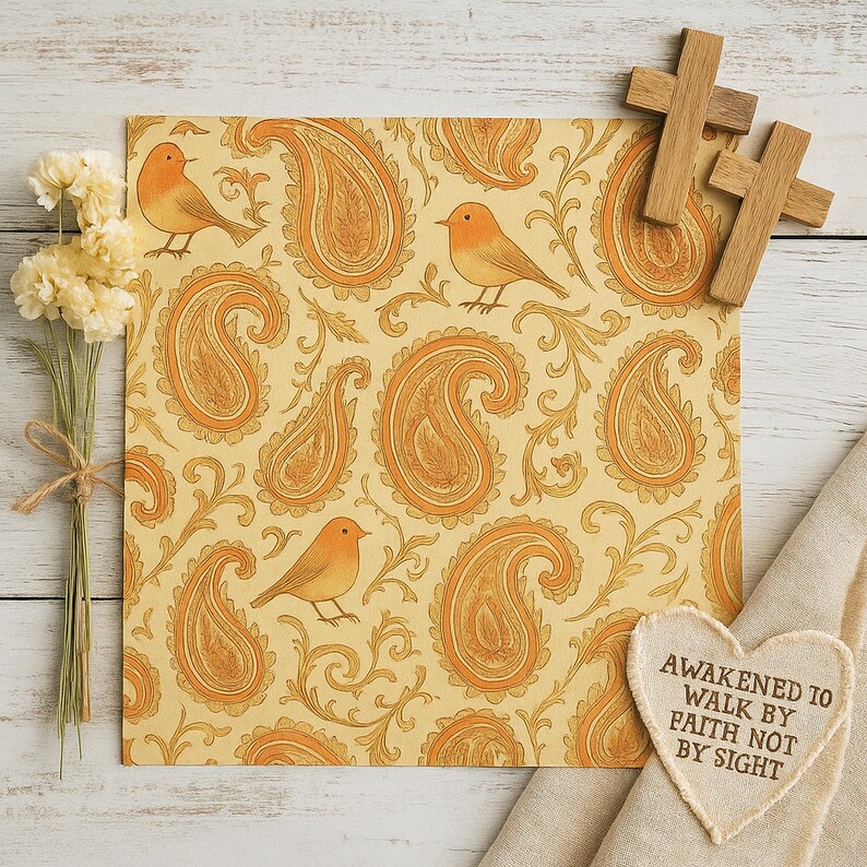 Paisley Seamless Scrapbook Paper, Paisley 12x12 Vintage Printable ...