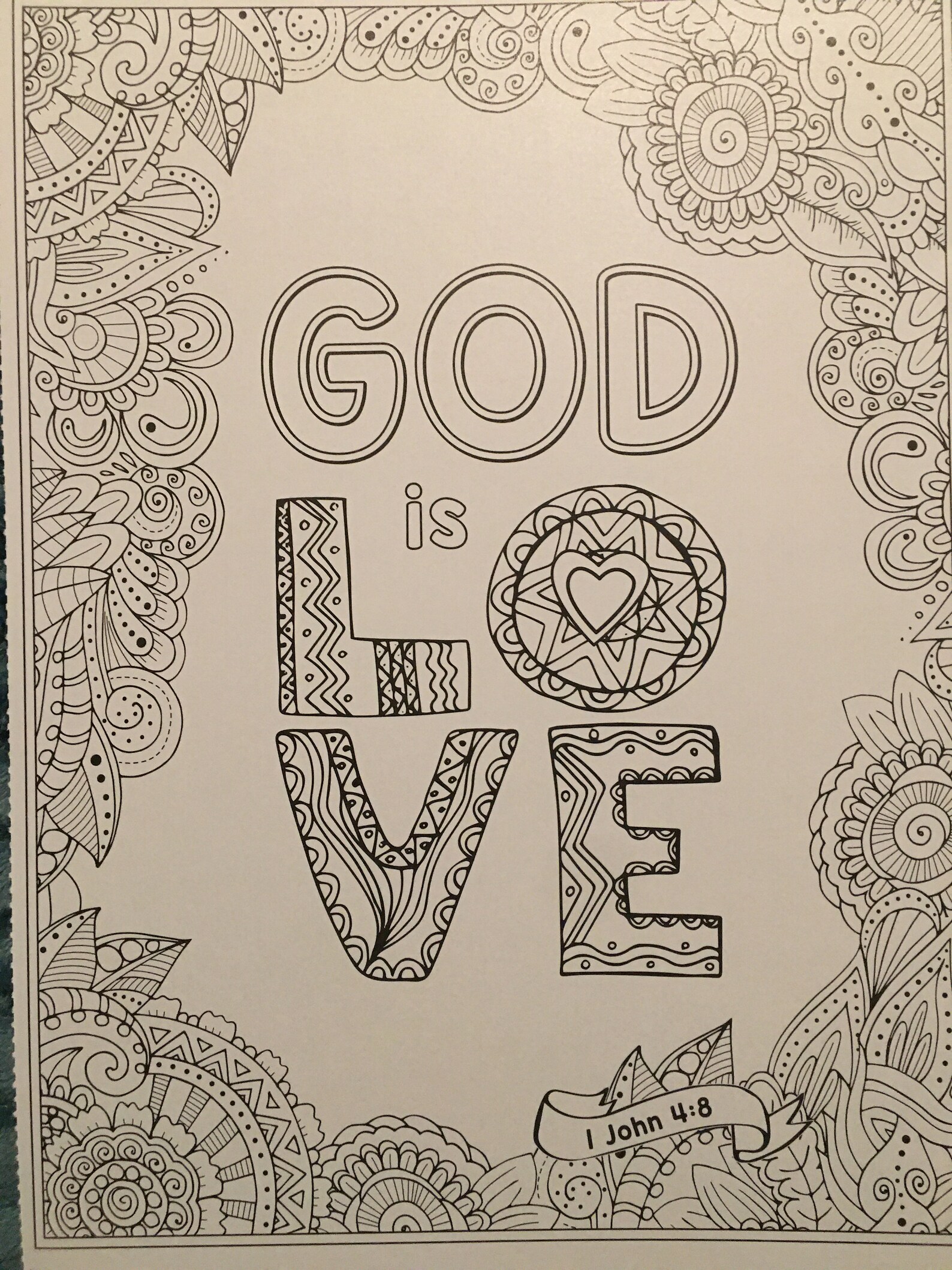 Christian Printable Coloring Pages Instant Download Big Print ...