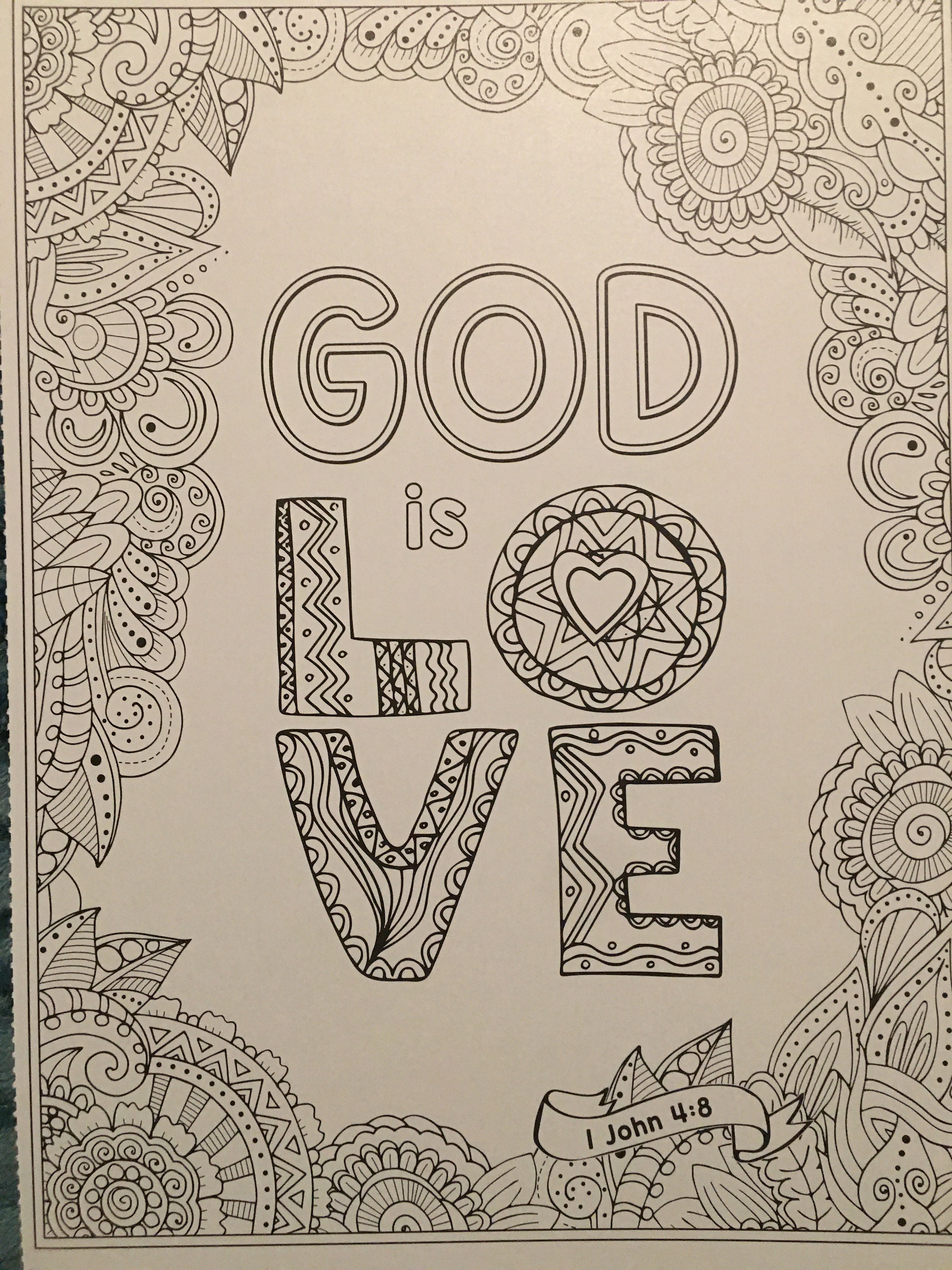 Christian Printable Coloring Pages Instant Download Big Print ...