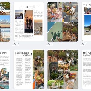Customizable Magazine Template | Yearly Memory Scrapbook | Editable ...