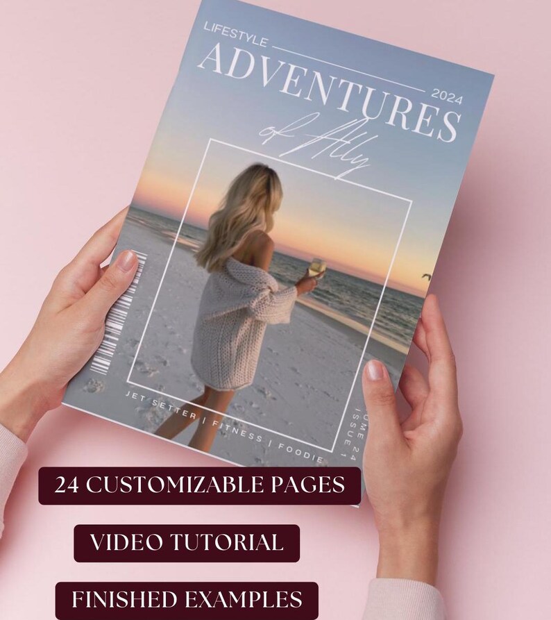 Customizable Magazine Template | Yearly Memory Scrapbook | Editable ...