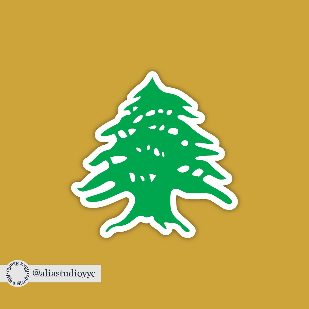 Cedar Tree Sticker - Etsy