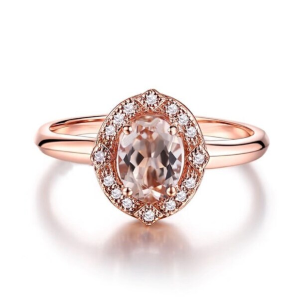 Rose Gold Morganite Ring - Etsy