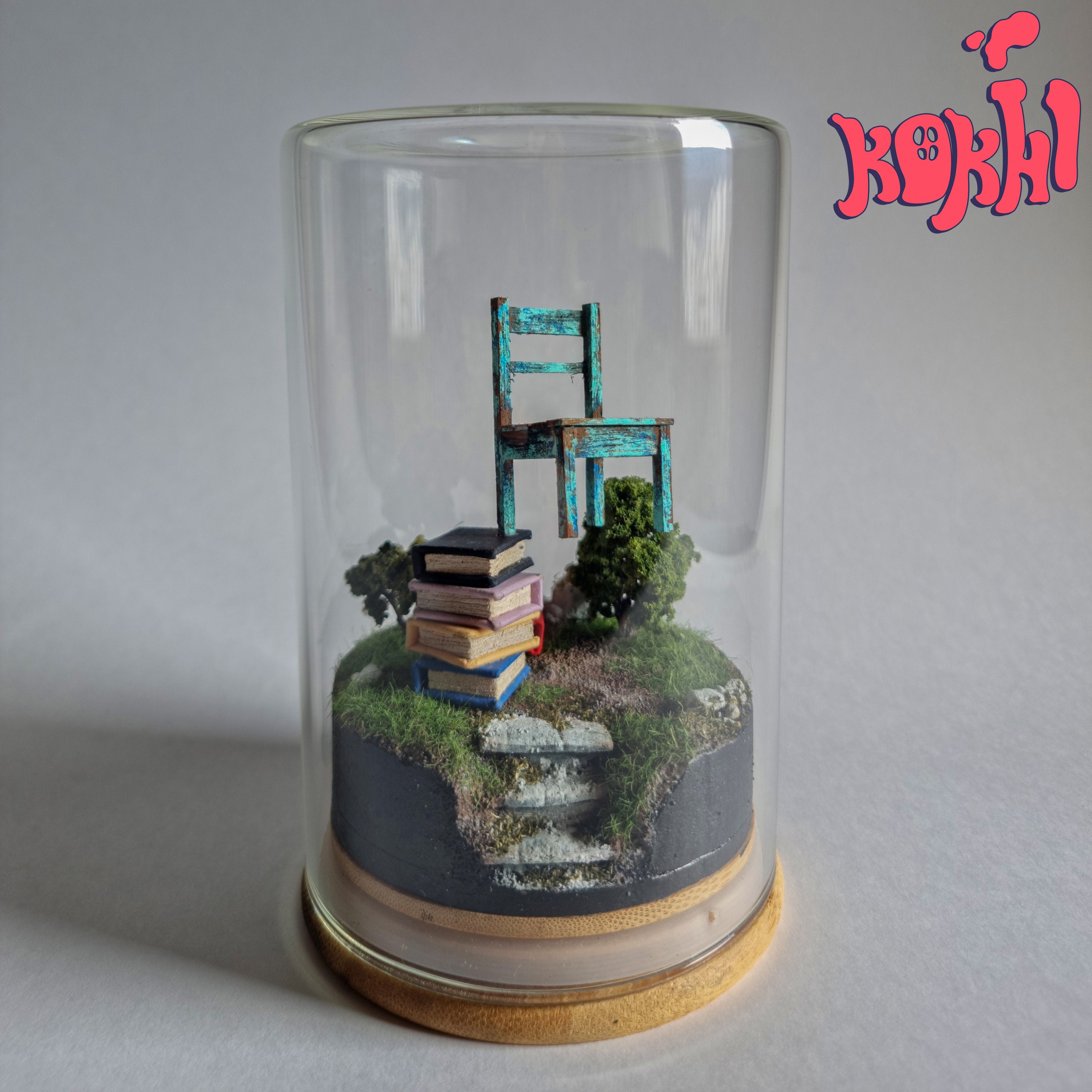 Miniature Glass Chair Sculpture Handmade Collectible Dollhouse ...