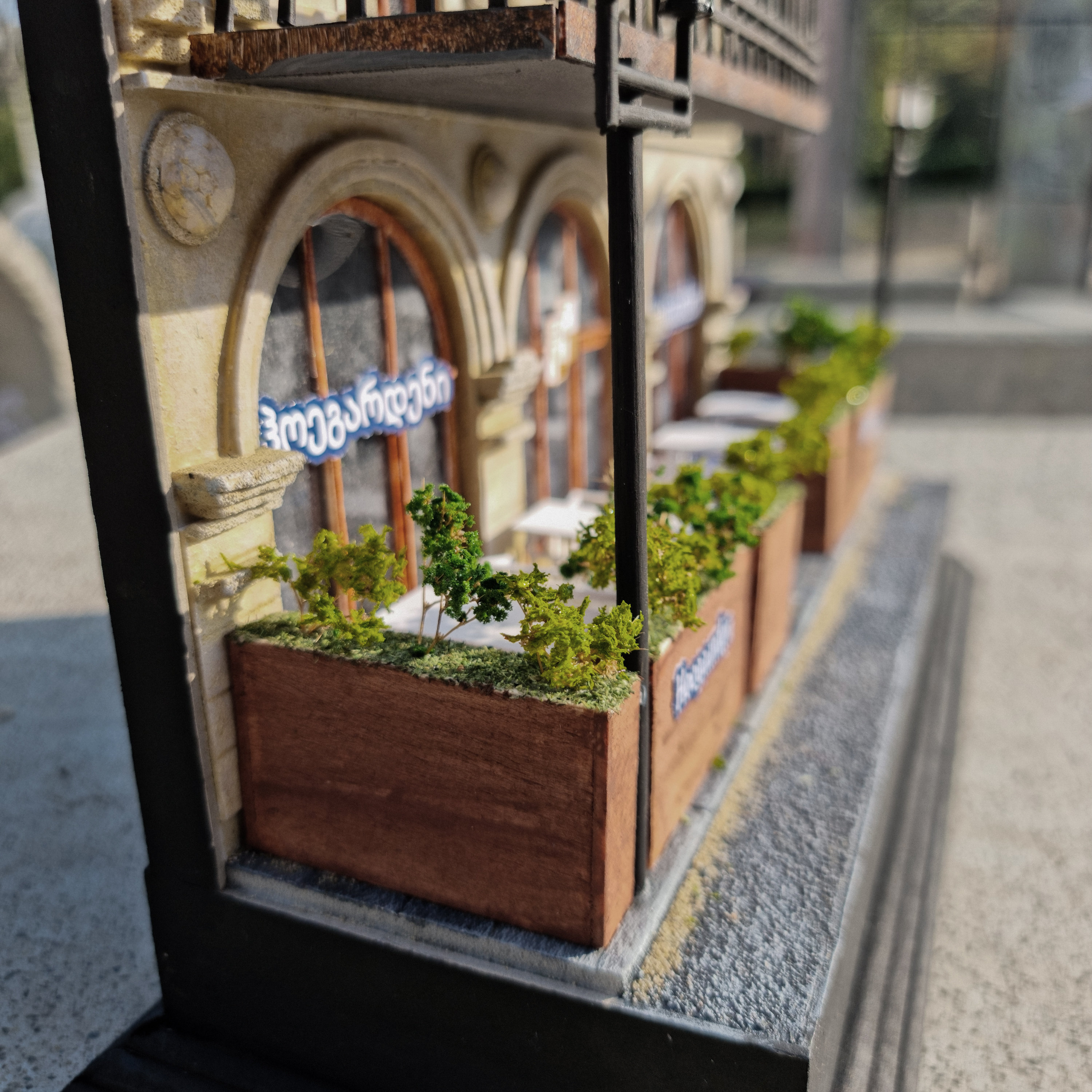 Restaurant Facade Diorama | Old Century House Model | Diorama in the ...