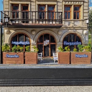 Restaurant Facade Diorama | Old Century House Model | Diorama in the ...