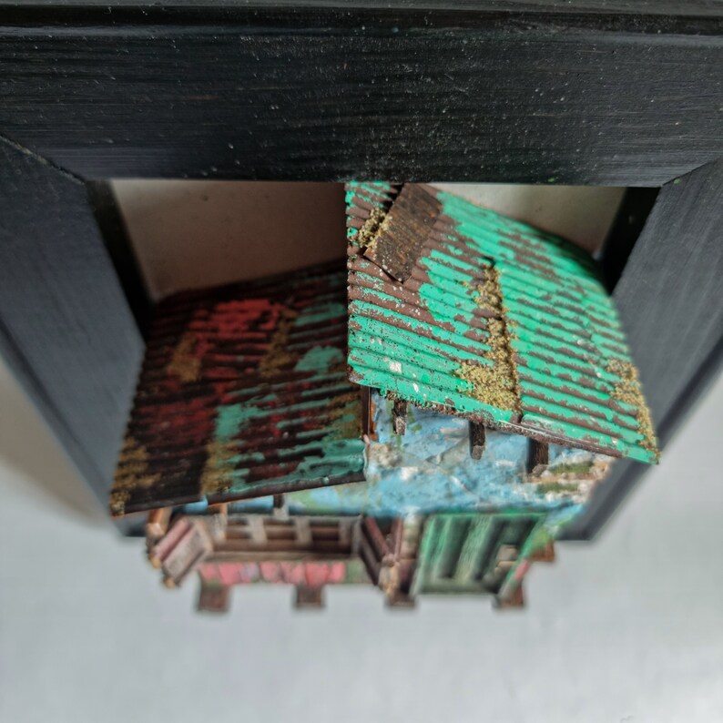 Old Abandoned House Diorama in Frame Vintage Miniature - Etsy