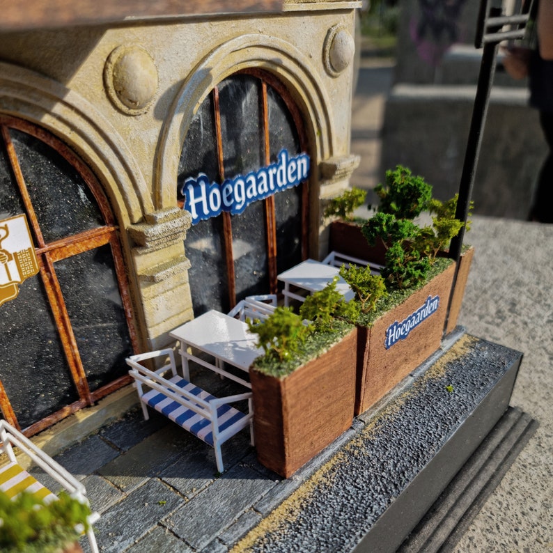 Restaurant Facade Diorama | Old Century House Model | Diorama in the ...