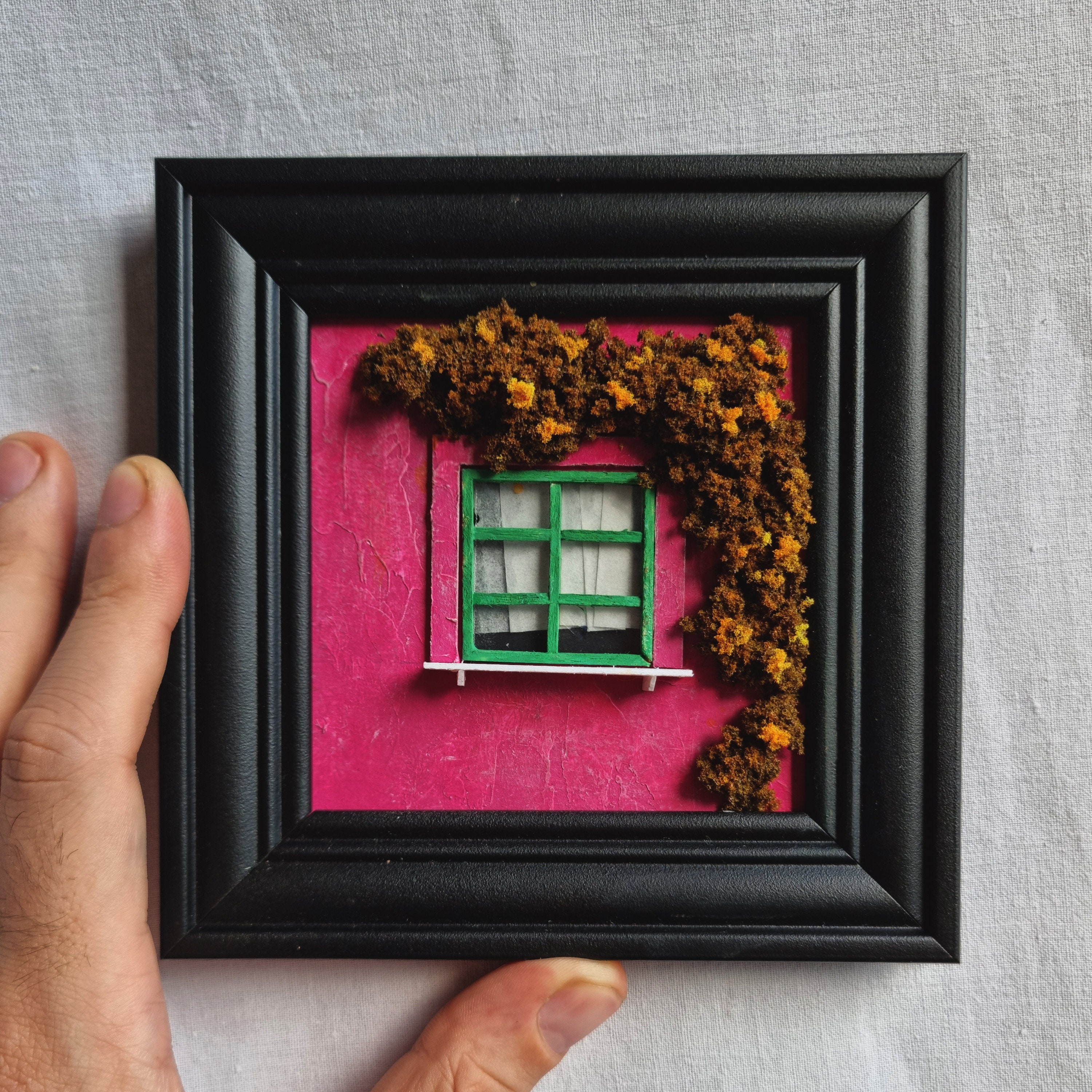 Miniature Window Diorama in Frame Shadowbox Diorama Facade Diorama ...