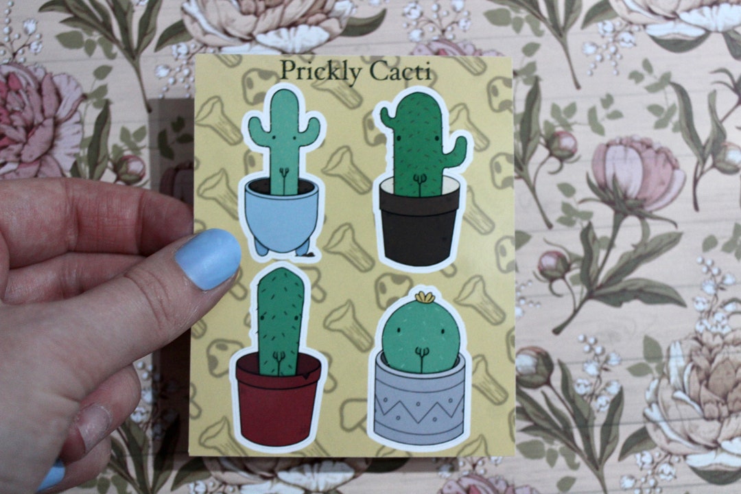 Prickly Cacti Sticker Pack - Etsy