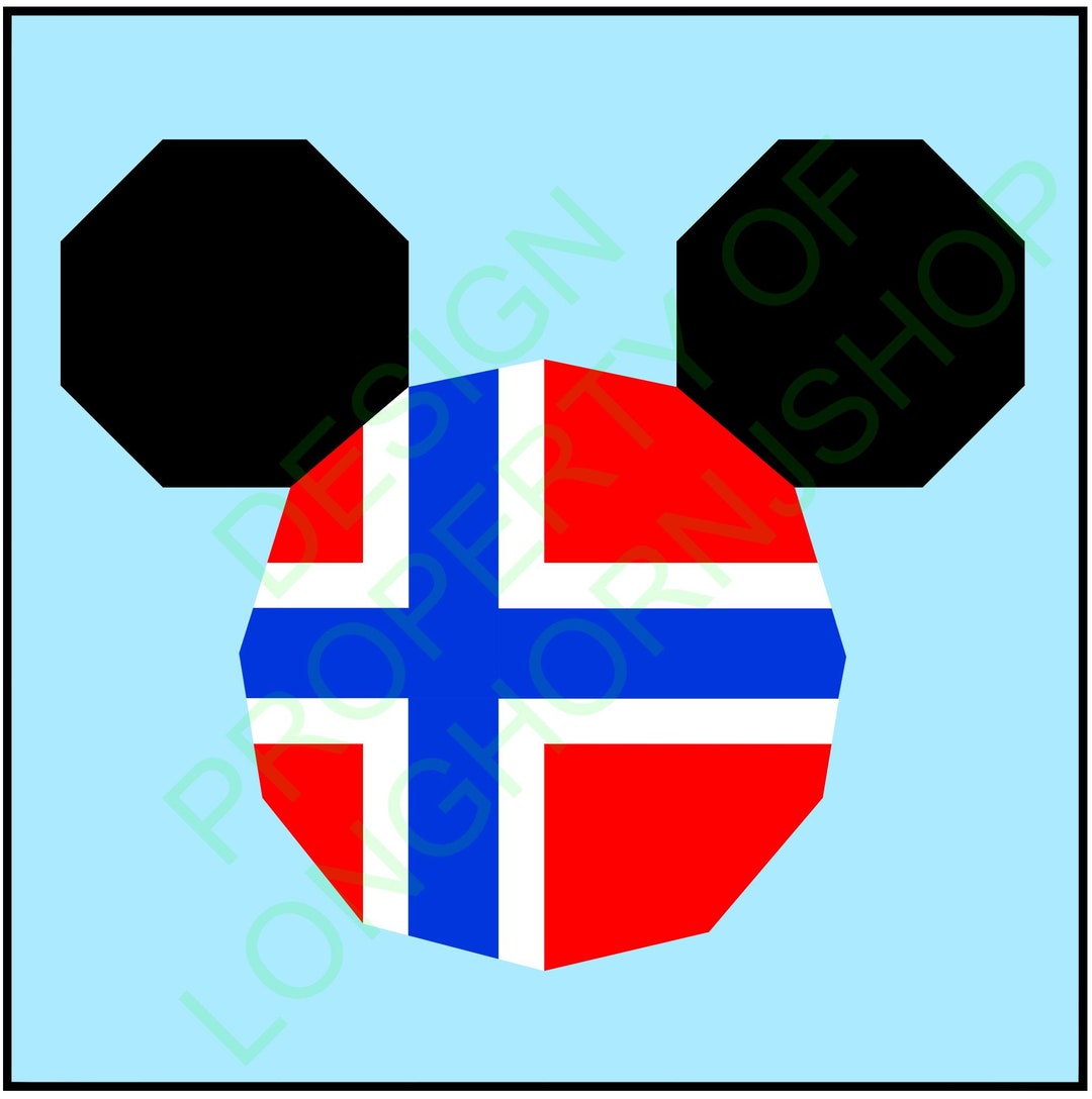 Norwegian Flag Mouse Head Foundation Paper Piecing DIGITAL PATTERN ONLY ...